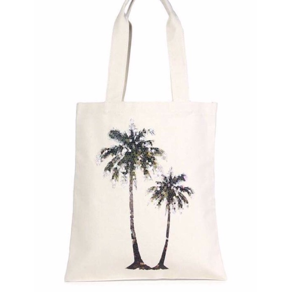 A Mermaid’s Epiphany | Bags | Palm Tree Canvas Tote Bag | Poshmark